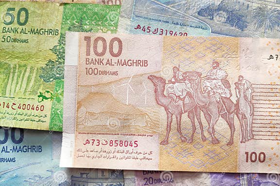 Stack of Moroccan Dirham Banknotes Stock Photo - Image of africa, stack ...
