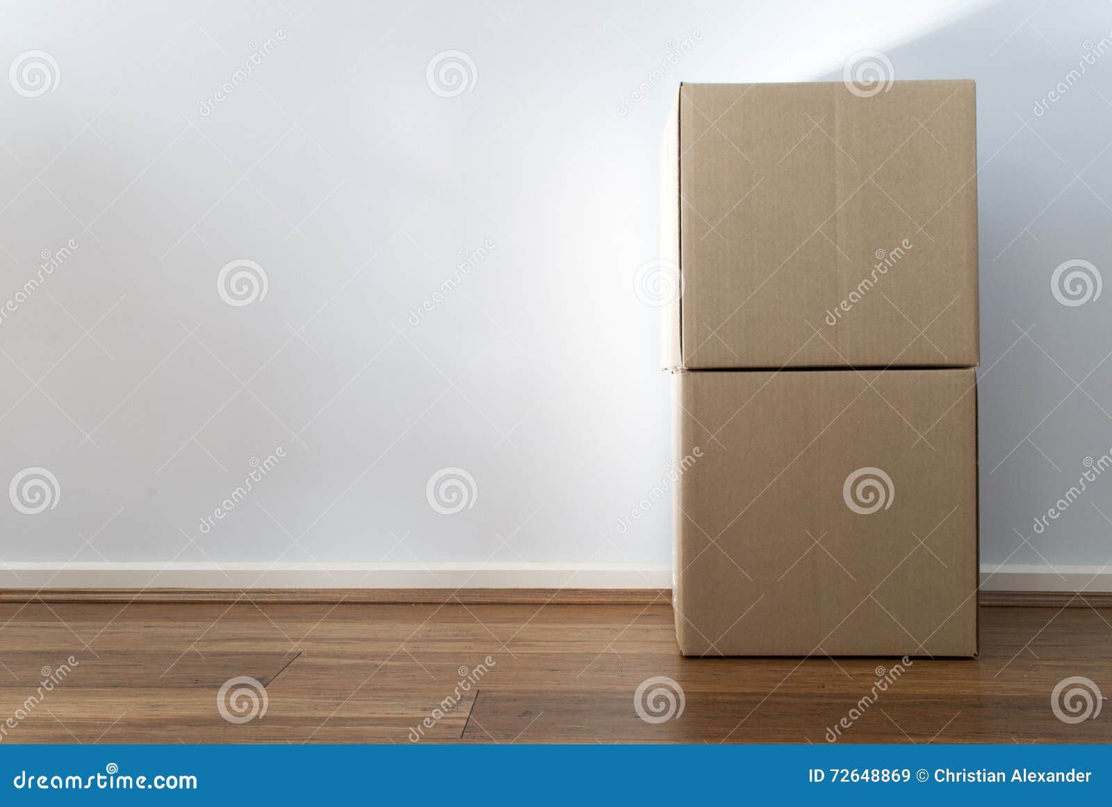 Stack of moving boxes stock image. Image of carton, space - 72648869