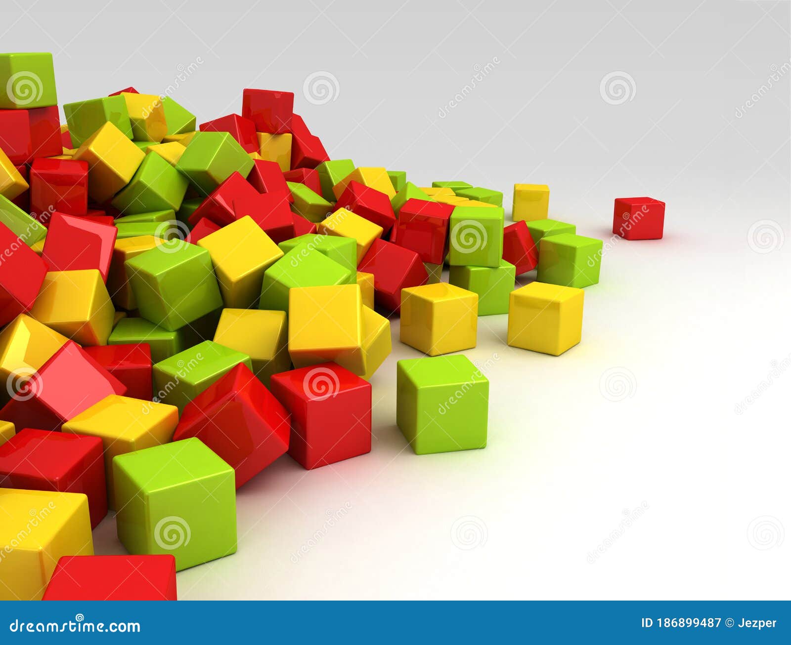 Stack of multi color cubes stock illustration. Illustration of color ...