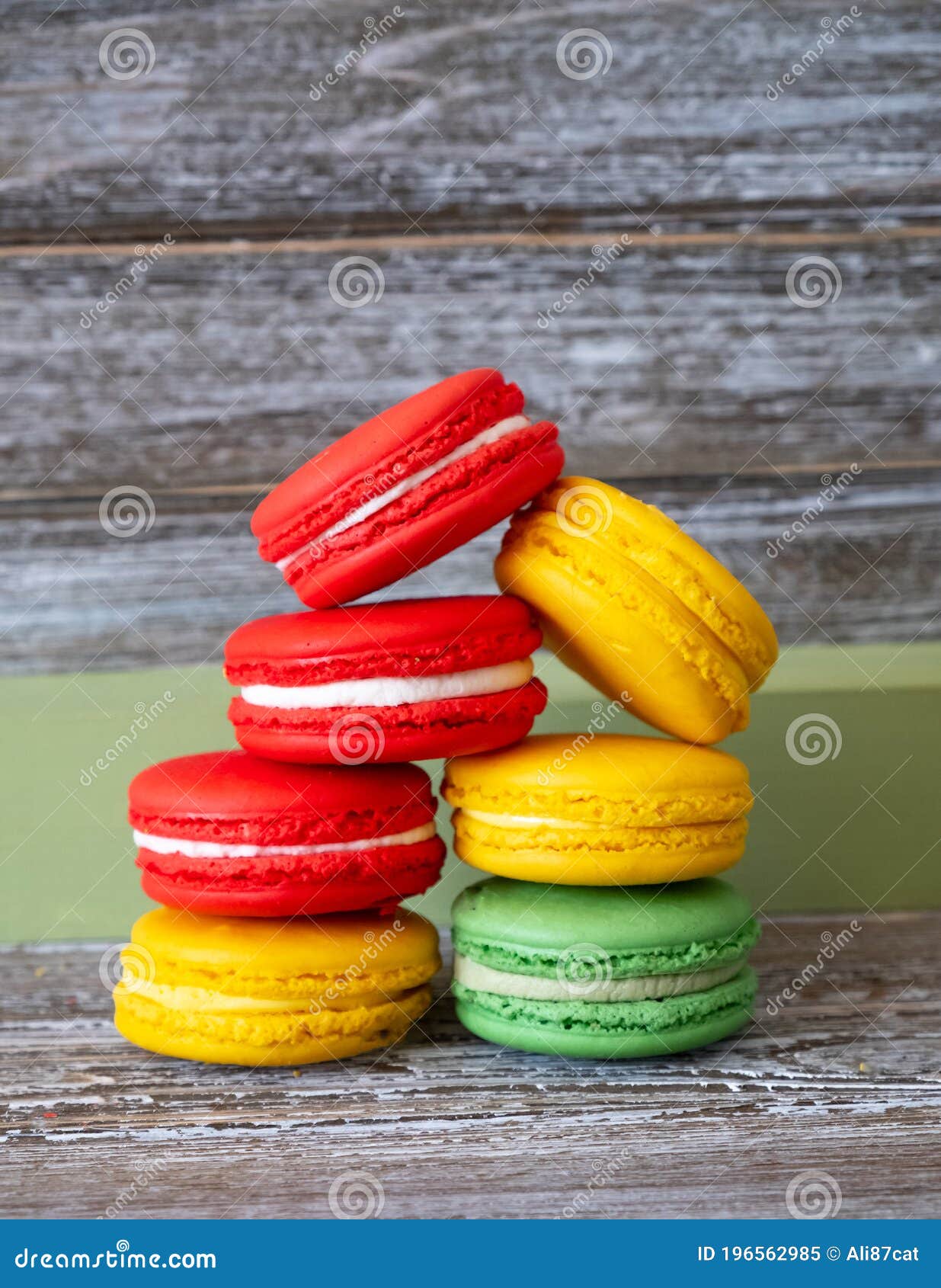 Stack of Multi Colored French Macrons Stock Image - Image of colored ...