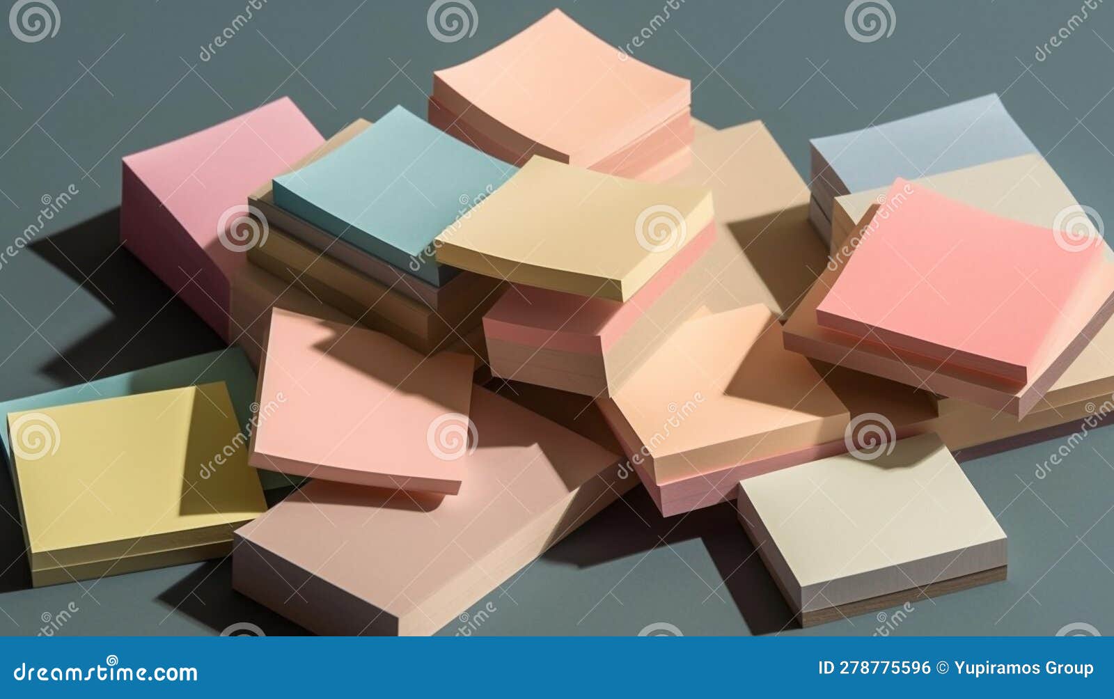 Stack of Multi Colored Paper Packets on Blank Backgrounds for ...