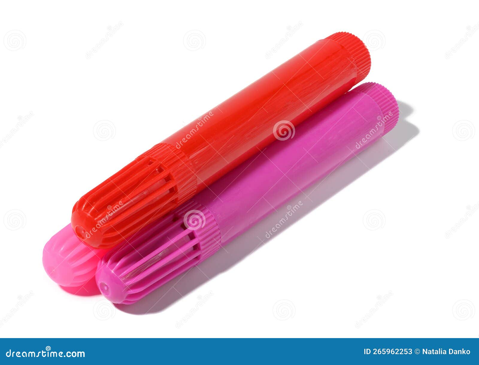 Stack of Multicolored Felt-tip Pens Isolated on White Background Stock ...