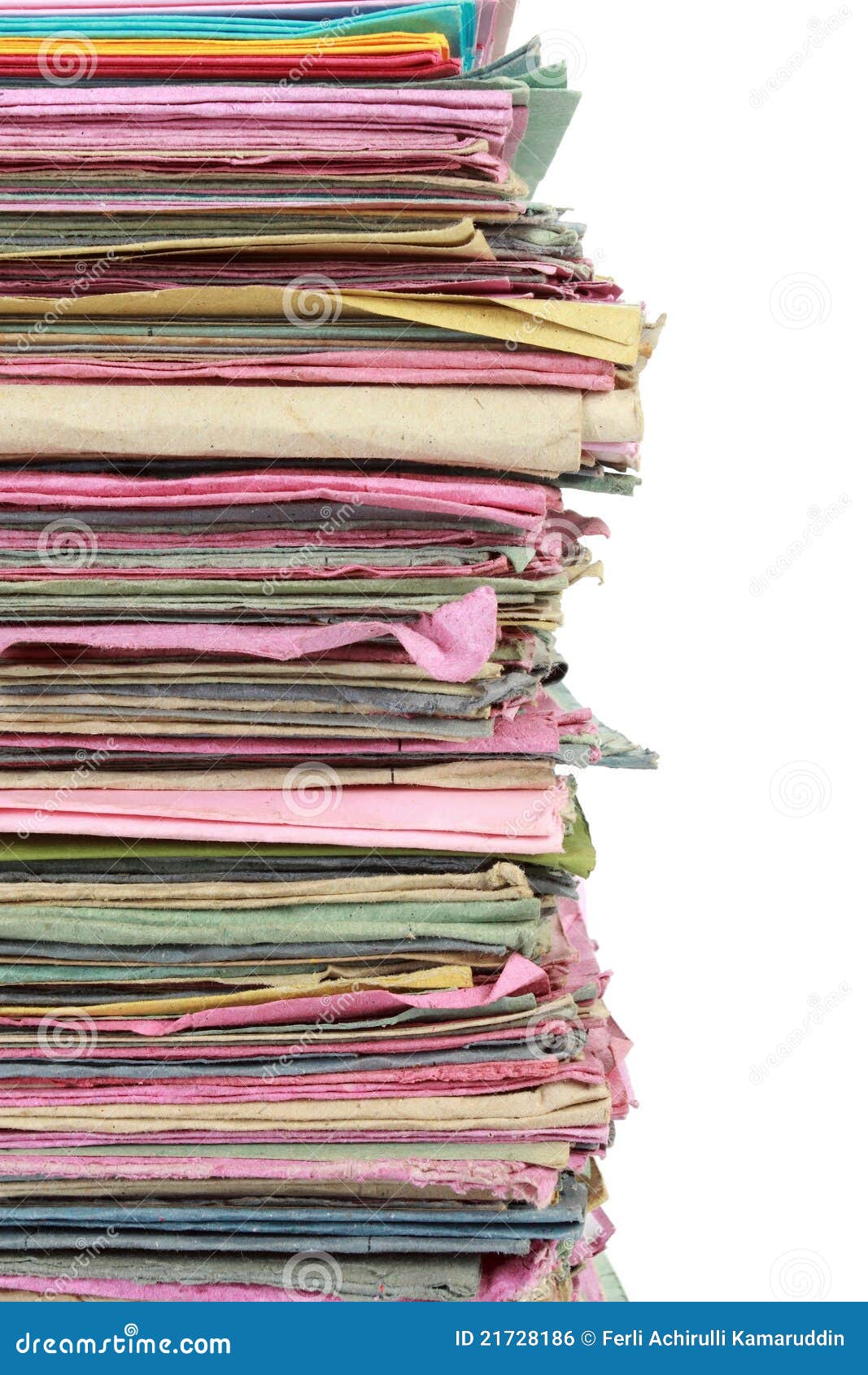 Stack of Multicolored Folders Stock Photo - Image of supply, stack ...