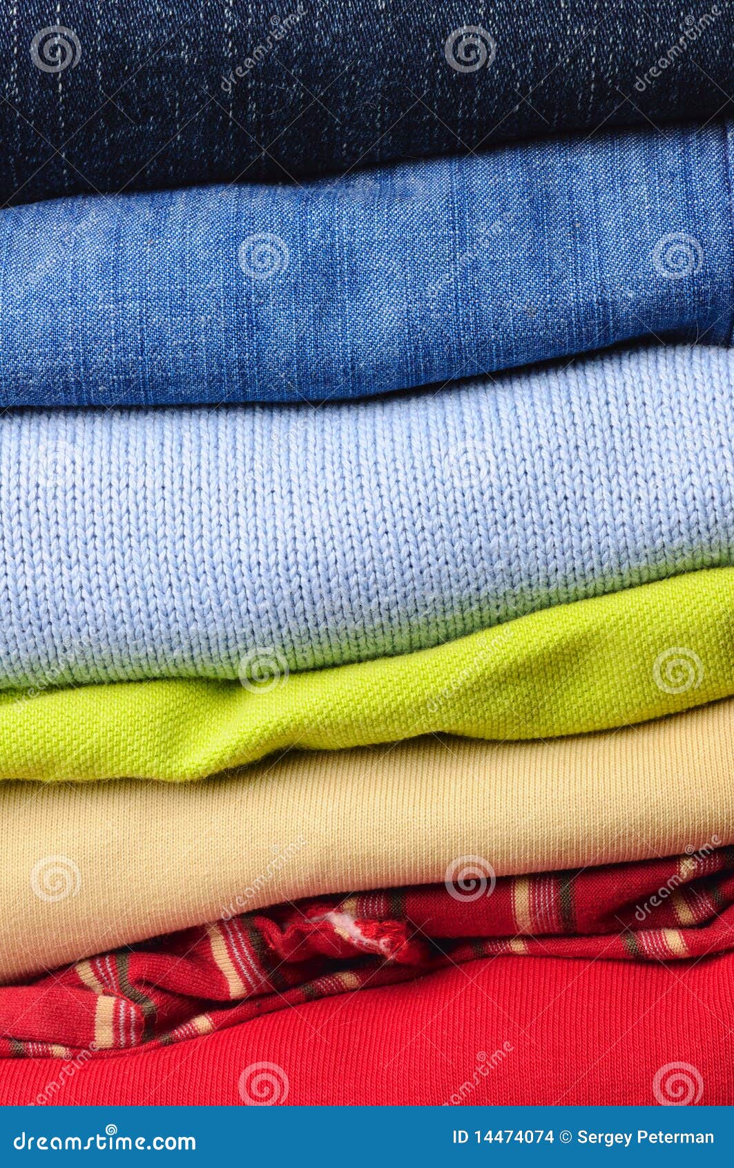 Stack of Multicolored Men S Clothing Stock Photo - Image of laundry ...