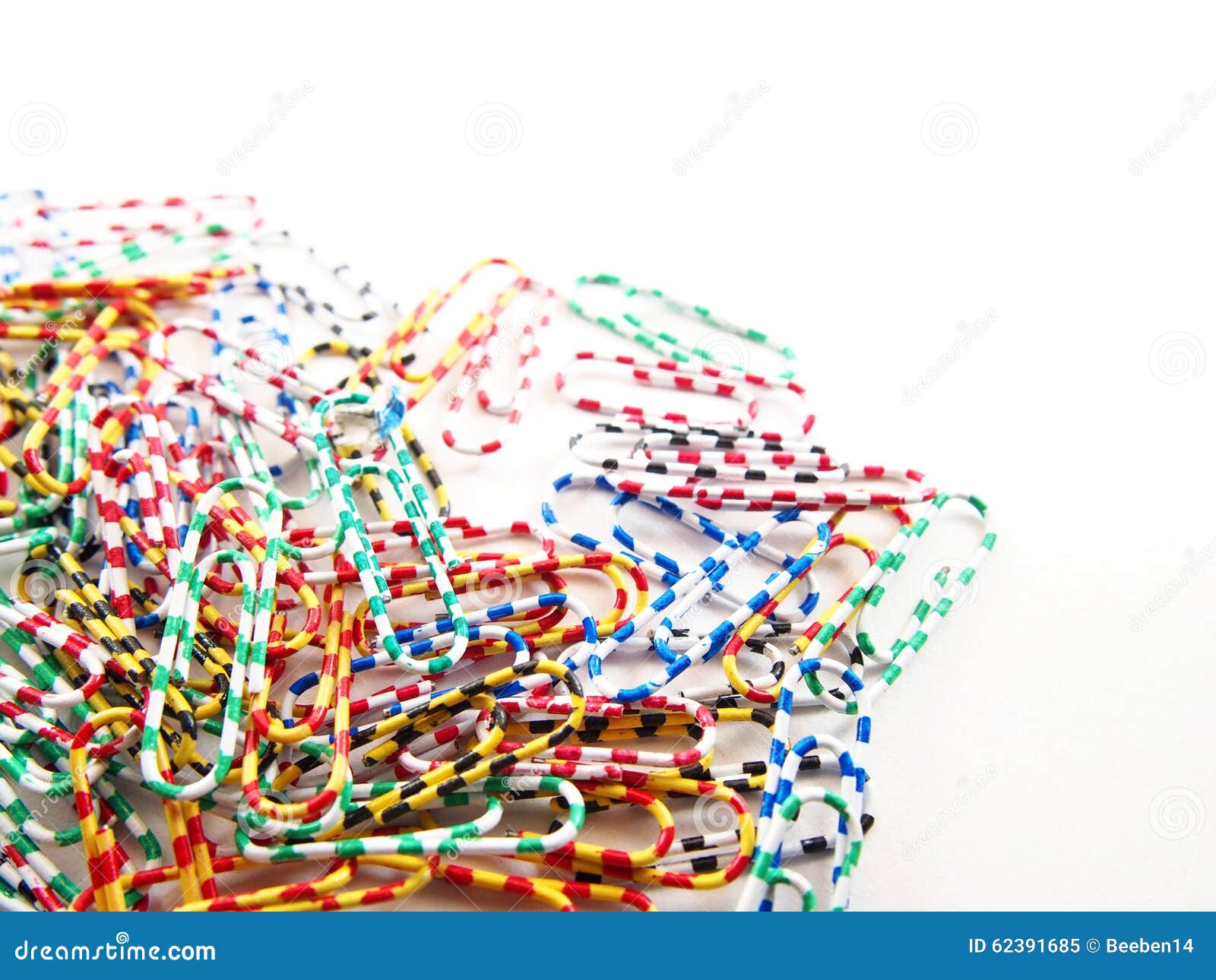 Stack of Multicolored Paper Clips Stock Image - Image of equipment ...