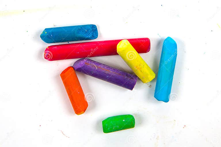 Stack of Multicolored Pastel Chalks Stock Image - Image of colored ...