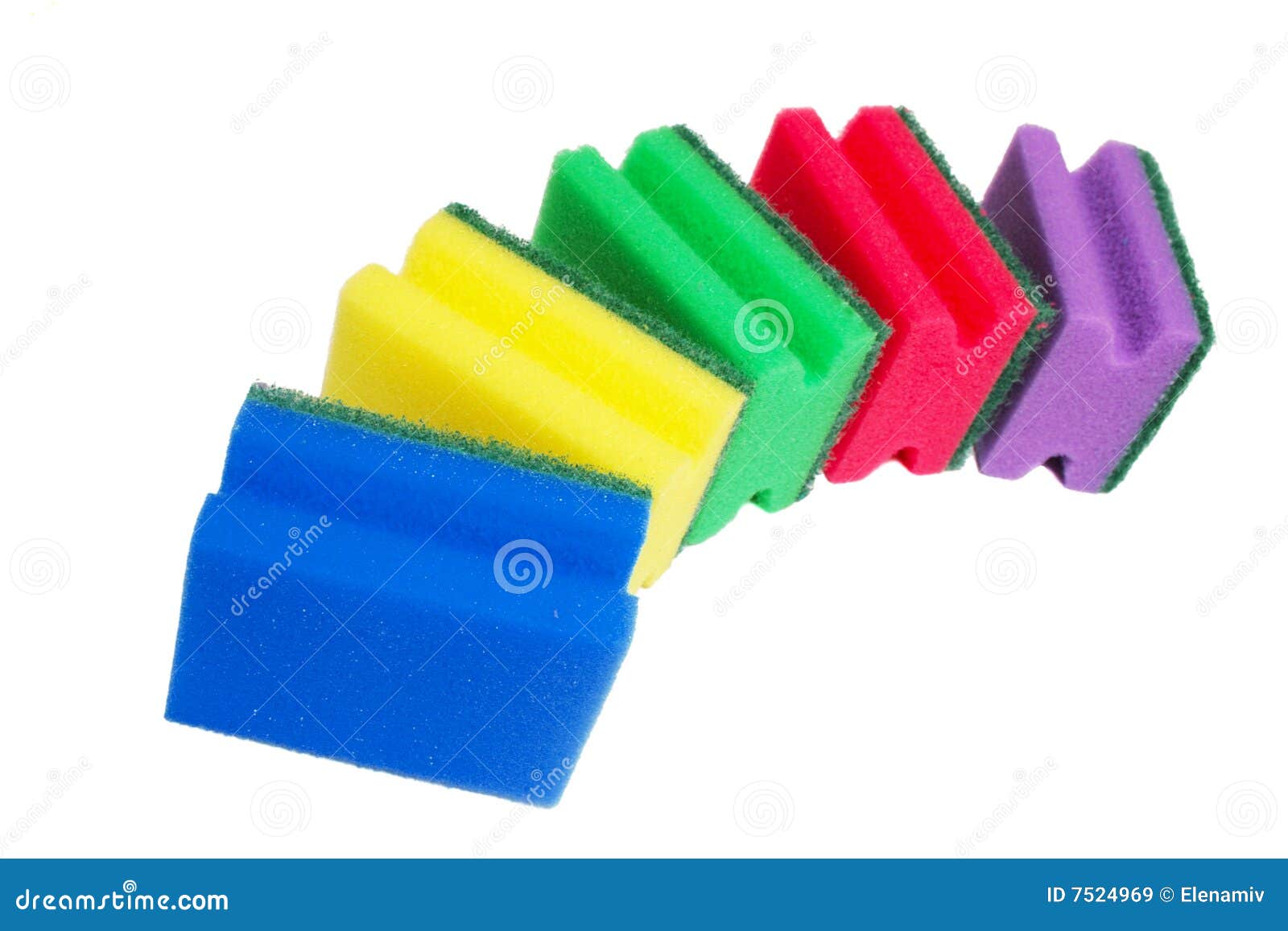 Stack of Multicolored Sponges. Stock Image - Image of clean, bathroom ...