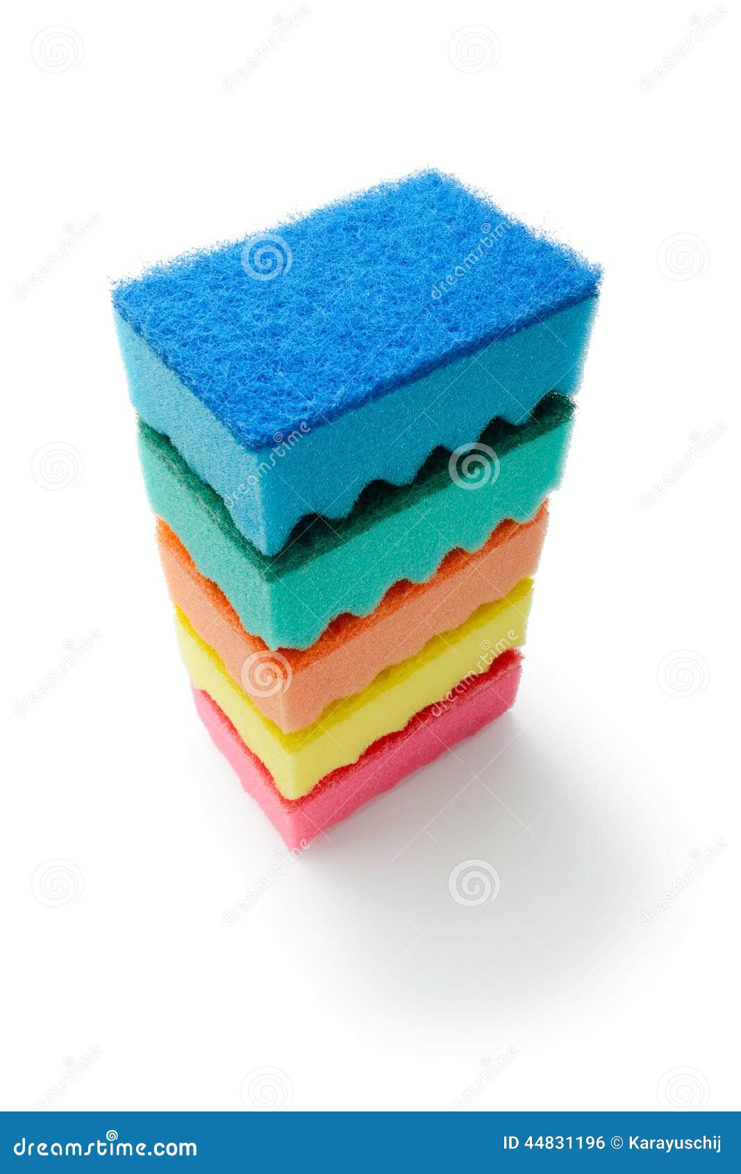 Stack of Multicolored Sponges Stock Photo - Image of cleaner, wash ...