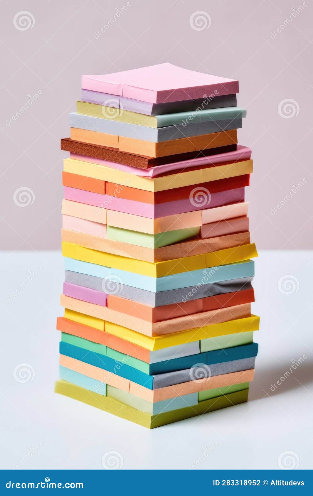 Stack of Multicolored Sticky Notes, Symbolizing Shared Ideas Stock ...