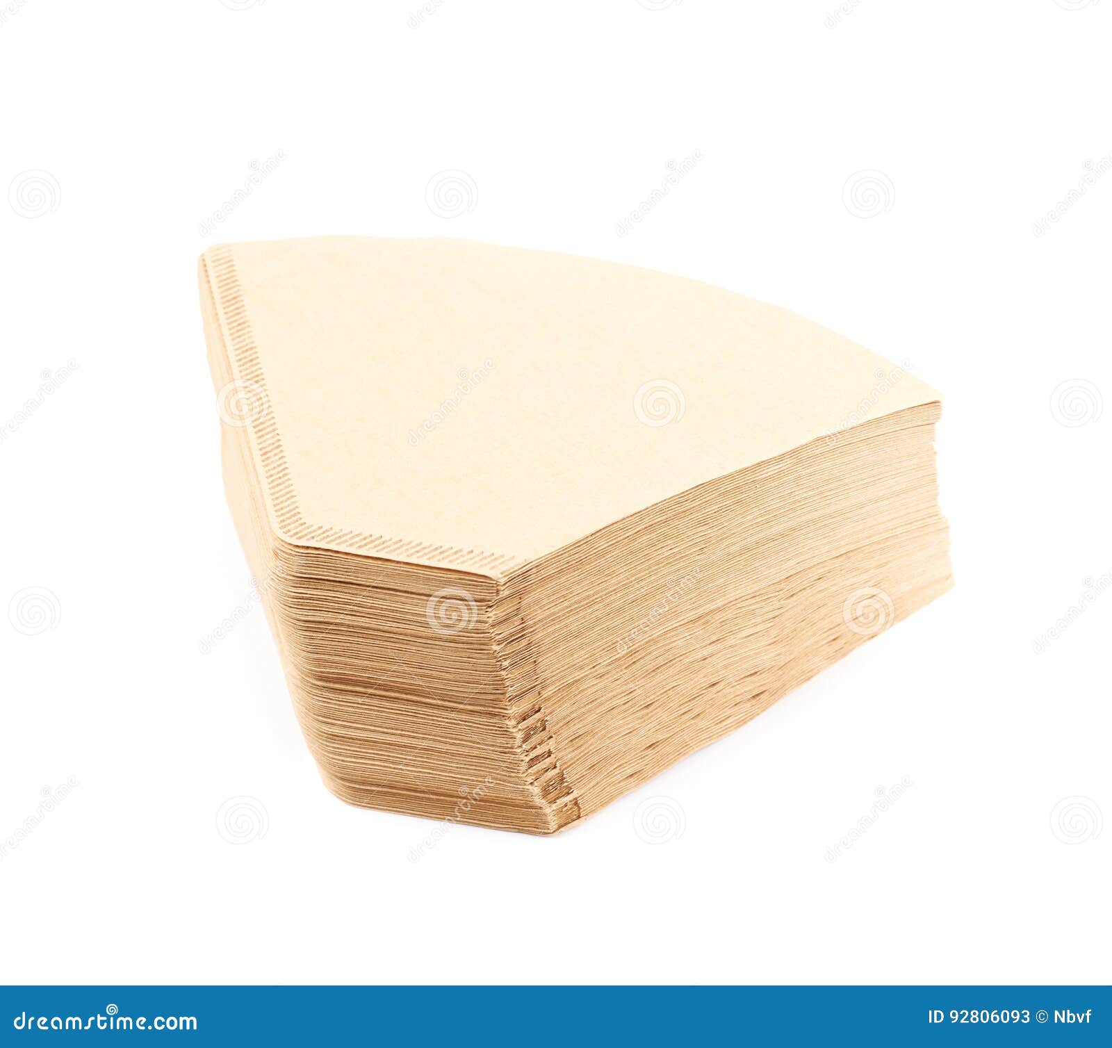 Stack of Multiple Paper Coffee Filters Isolated Stock Image - Image of ...