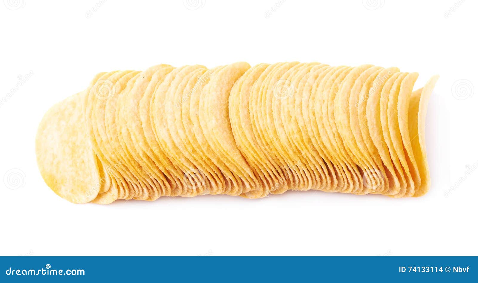 Stack of Multiple Potato Chips Isolated Stock Photo - Image of prepared ...