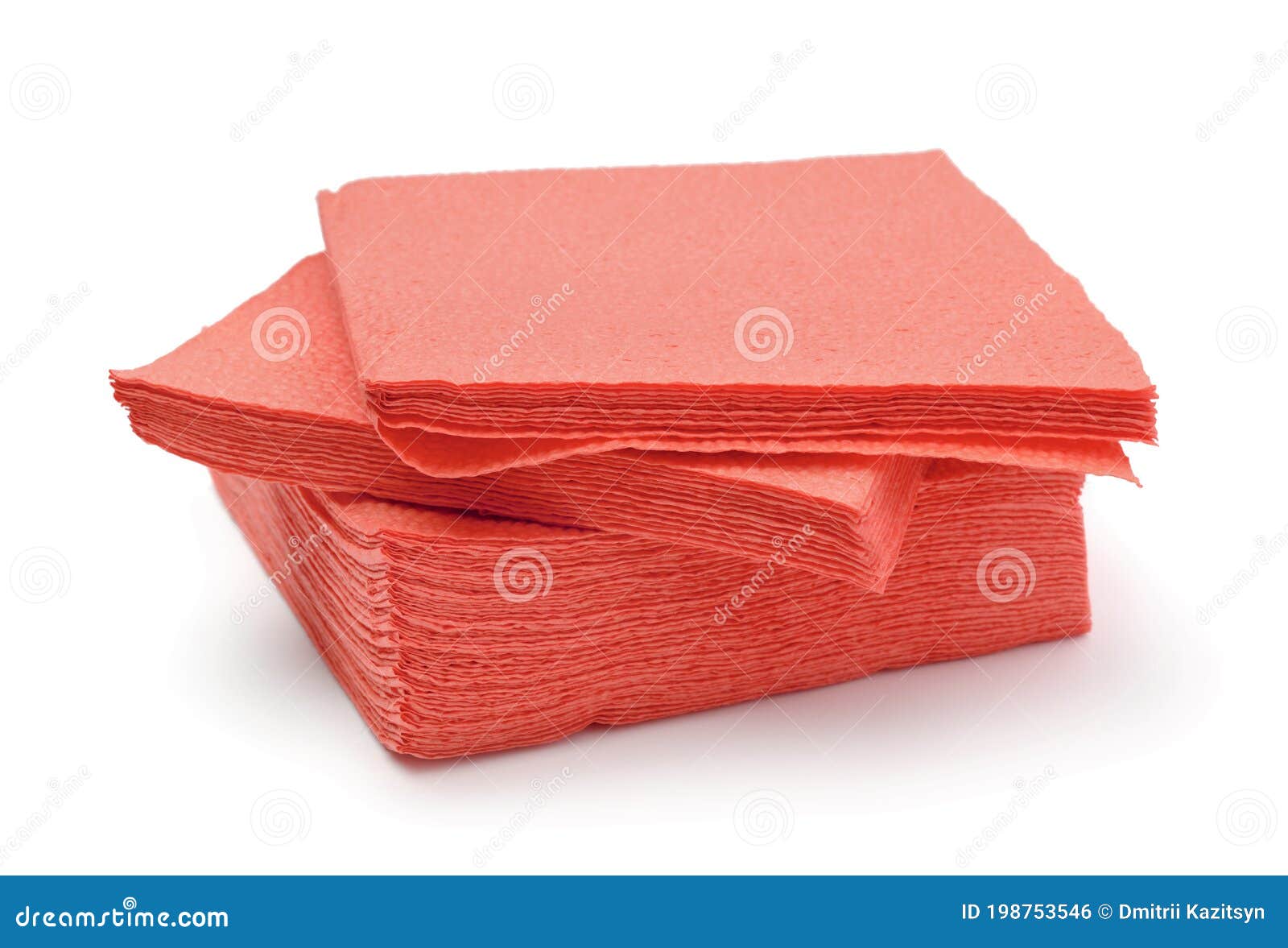 Stack of Napkins Isolated on White Stock Photo - Image of colourful ...