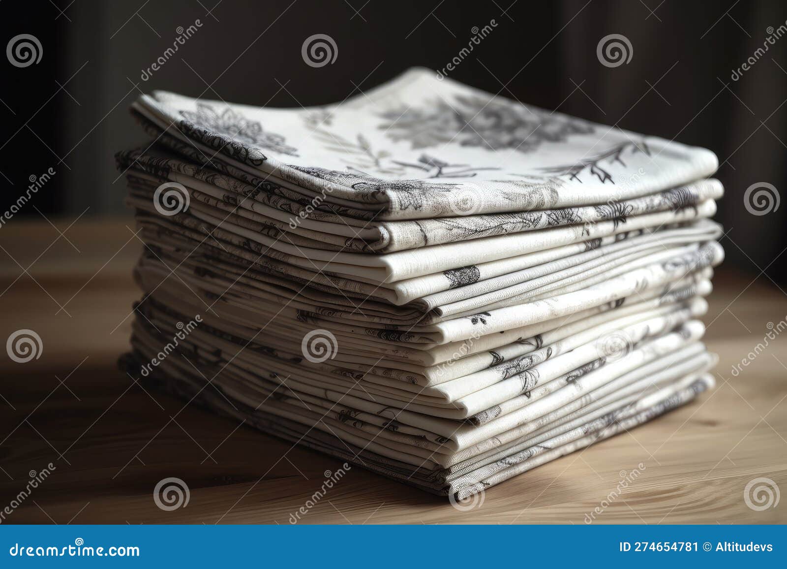 A Stack of Napkins, Ready for a Party or Family Gathering Stock Image ...