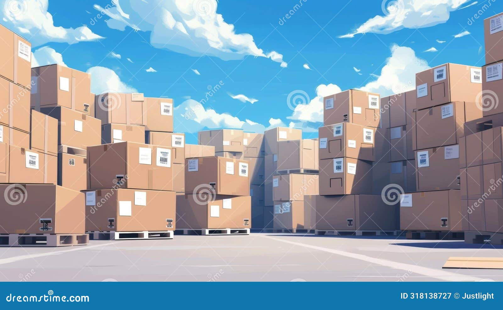 A Stack Of Modular Steel Fence Elements Made Of Galvanized Steel Stock ...