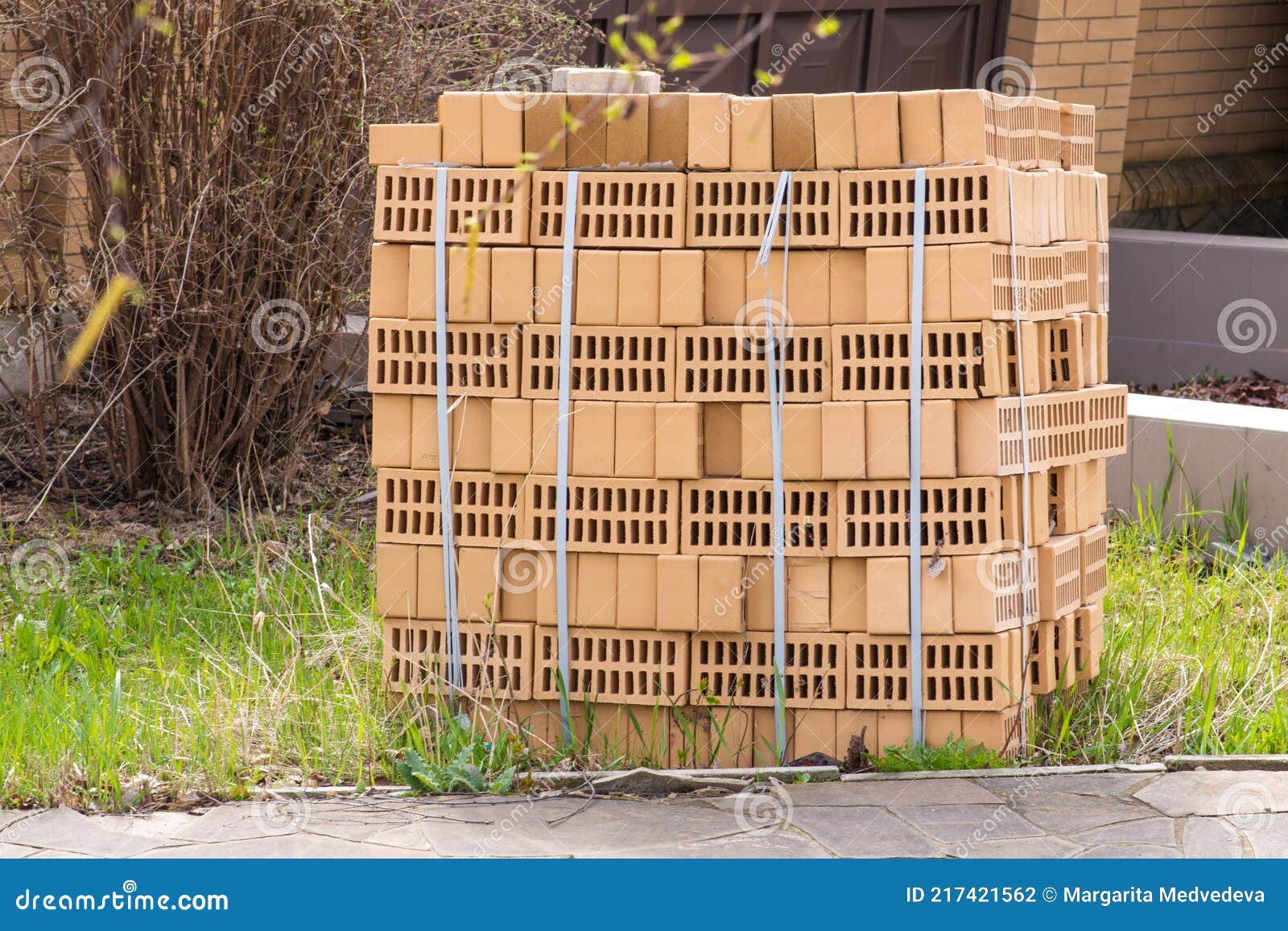 Stack of New Brick New Background Texture Pattern Stock Photo - Image ...