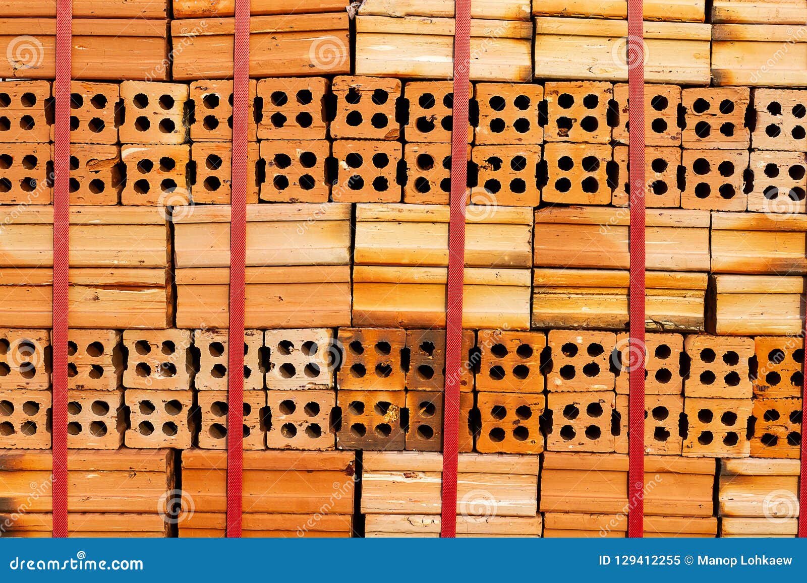 Stack of New Bricks Texture Abstract Background Stock Image - Image of ...