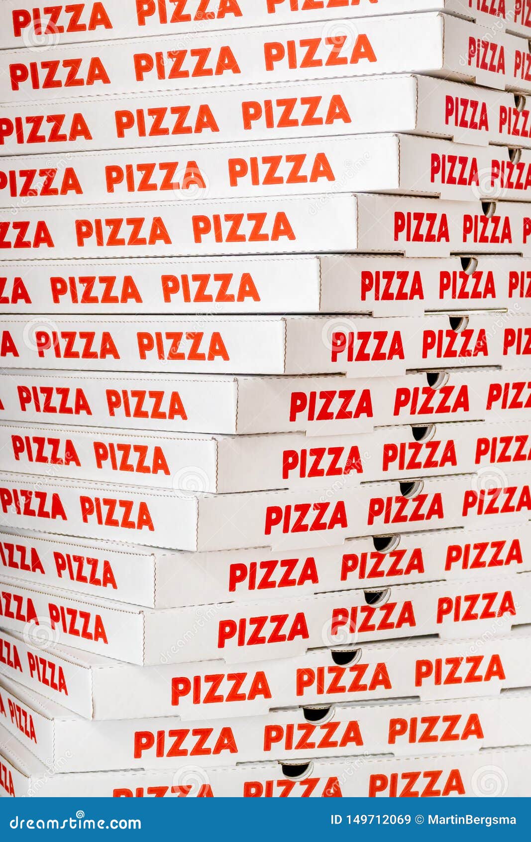 Stack of New Cardboard Pizza Boxes Stock Image - Image of packaging ...