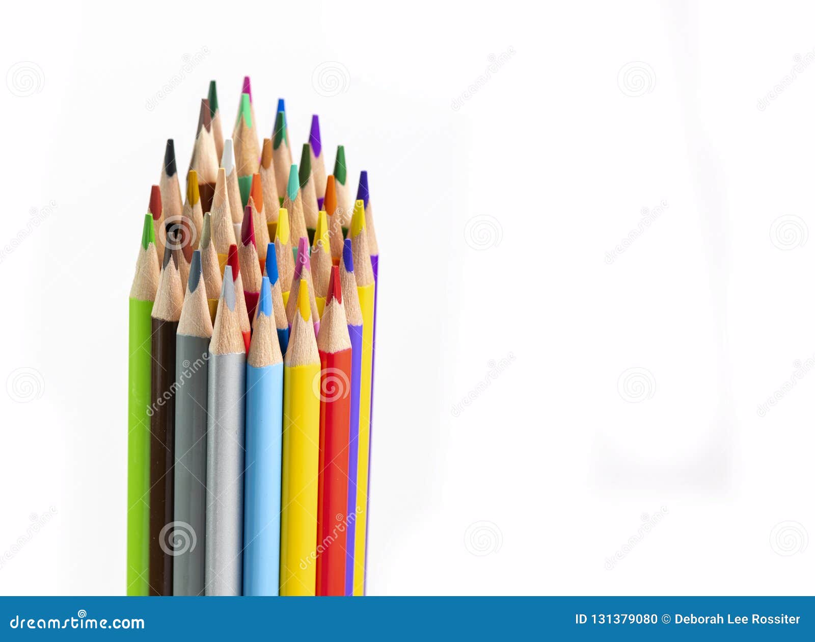 Stack of New Colored Pencils Stock Photo - Image of closeup, color ...
