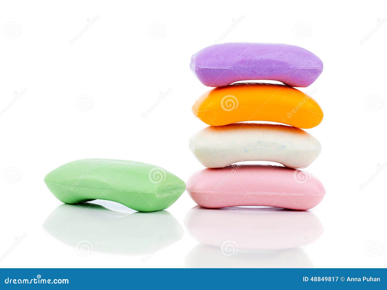 Stack of New Colorful Soap Bars Stock Image - Image of freshness ...