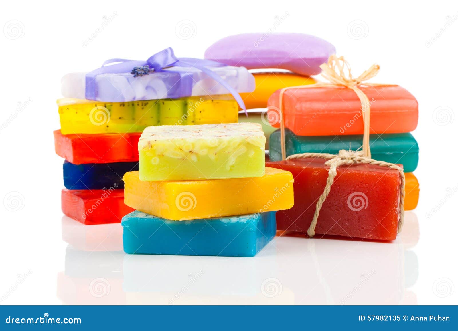 Stack of New Colorful Soap Bars Stock Image - Image of perfume ...