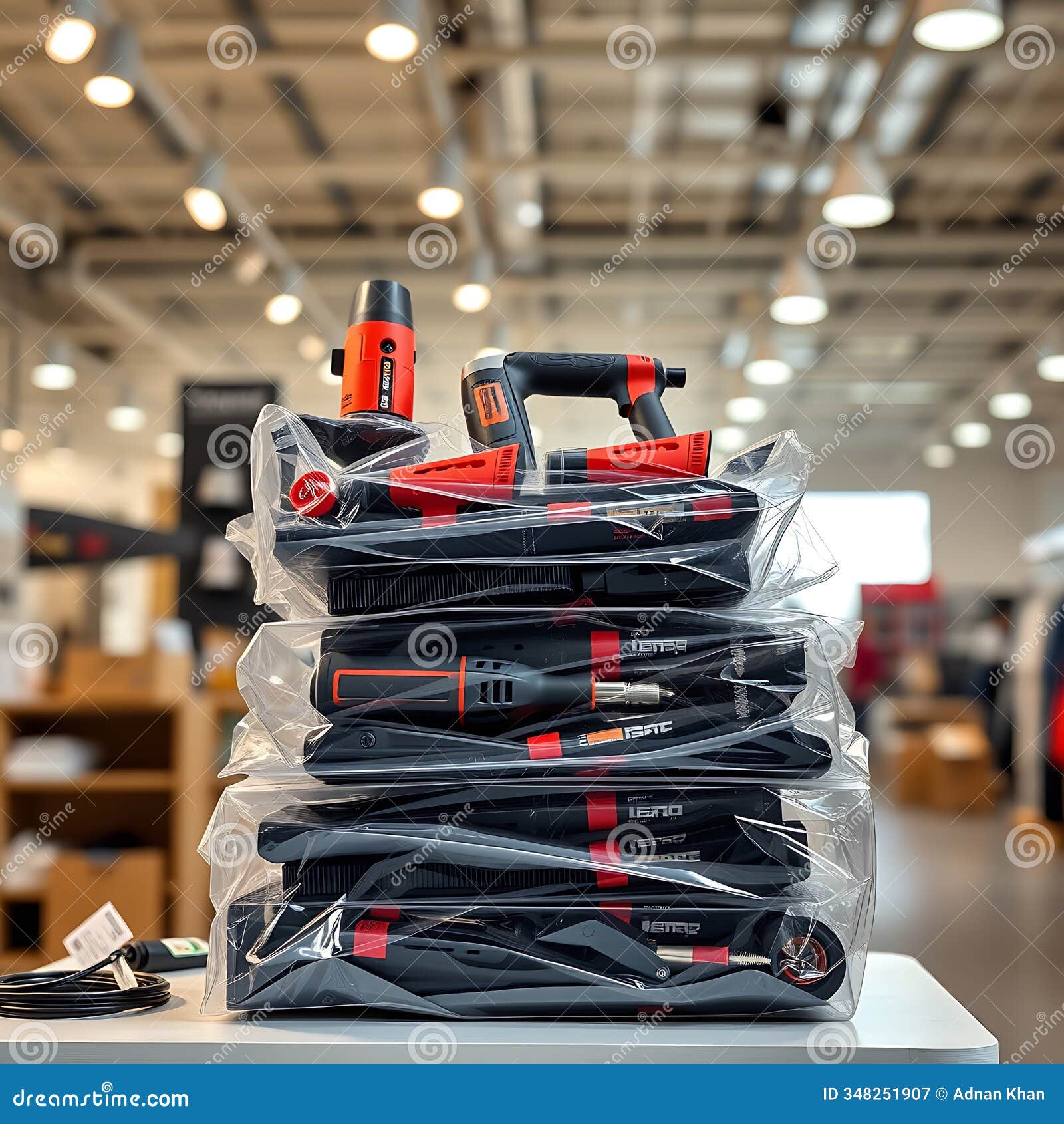 A Stack of New Electrical Tools Still in Packaging Captured in Bright ...