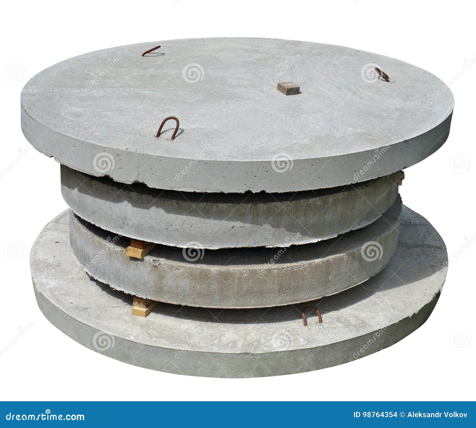 Stack of Industrial Round Concrete Hatches for the Sewerage Sys Stock ...