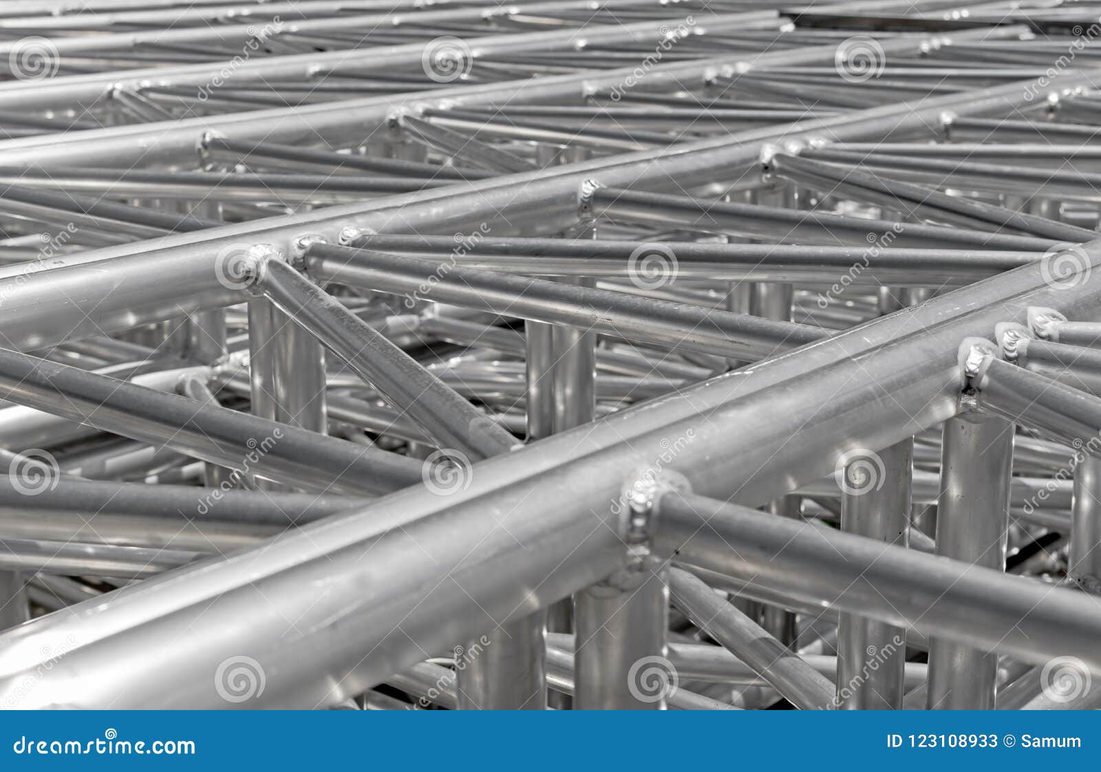 Stack of Metal Trusses for Mounting the Stage Stock Image - Image of ...