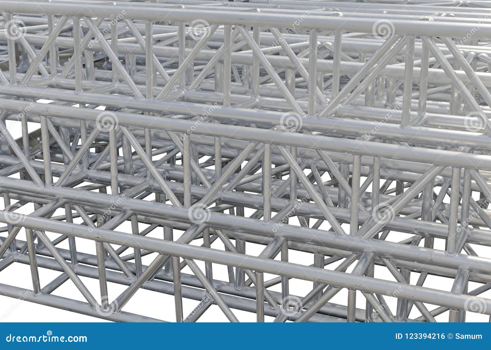 Stack of Metal Trusses for Mounting the Stage Stock Photo - Image of ...