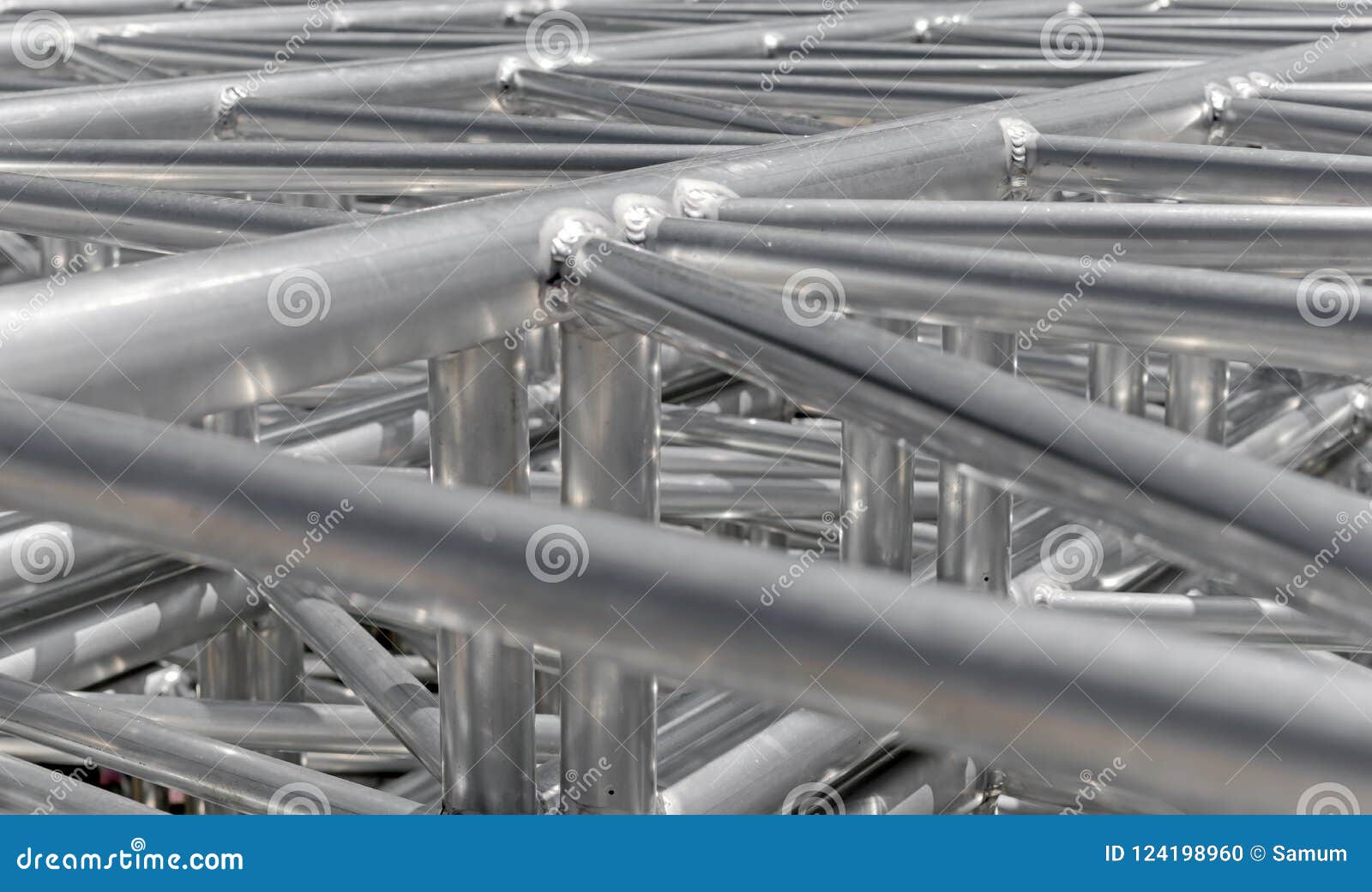 Stack of Metal Trusses for Mounting the Stage Stock Photo - Image of ...