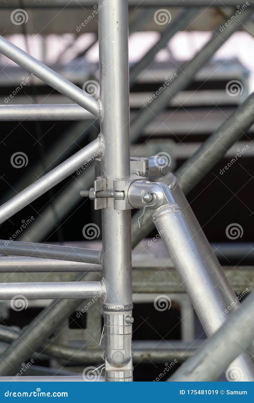 Stack of Metal Trusses for Mounting the Stage Stock Image - Image of ...