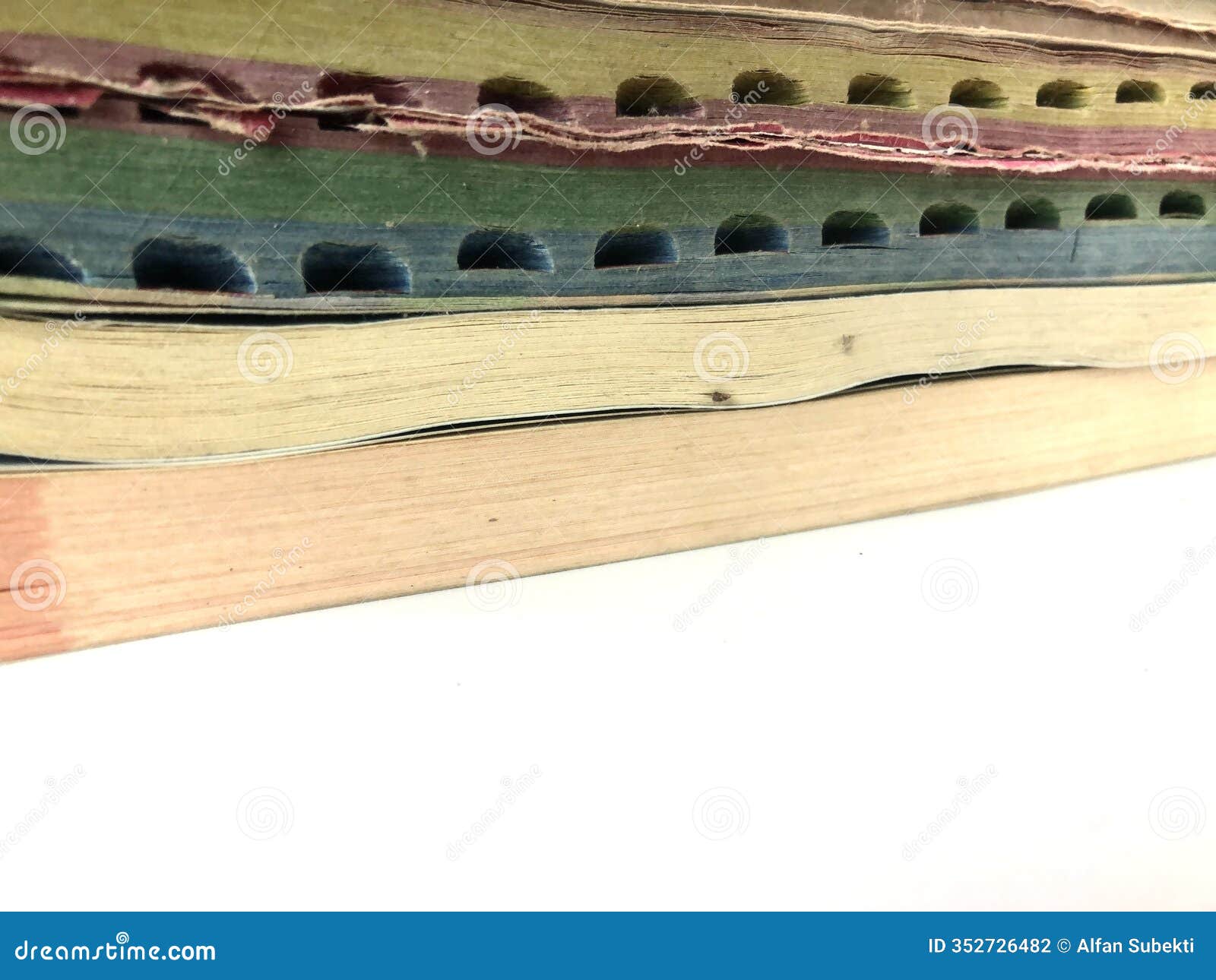 Stack of New and Old Books Isolated on White Background Stock Photo ...