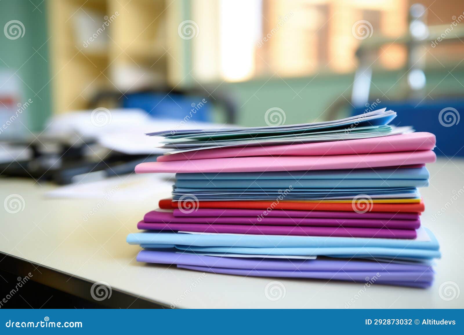 A Stack of New Patient Forms on the Reception Desk Stock Photo - Image ...