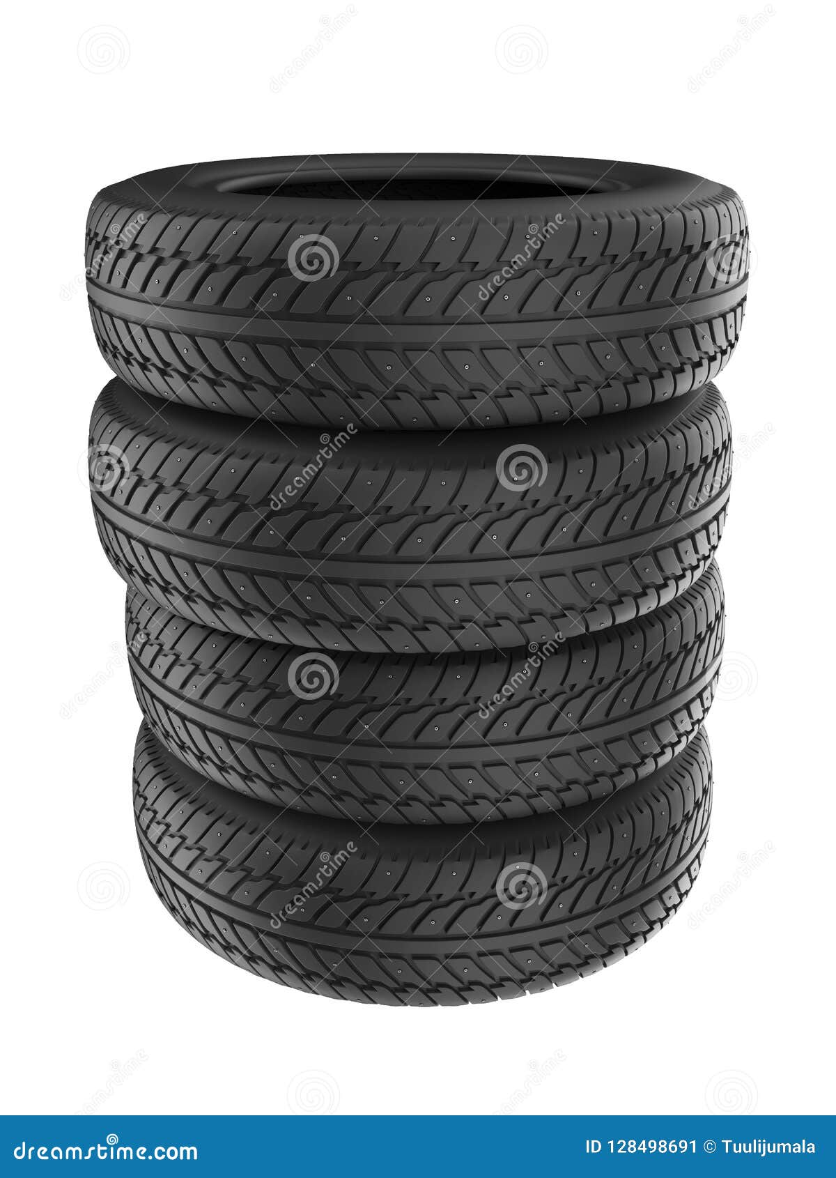 Stack Of New Studded Winter Tires Royalty-Free Stock Photo ...