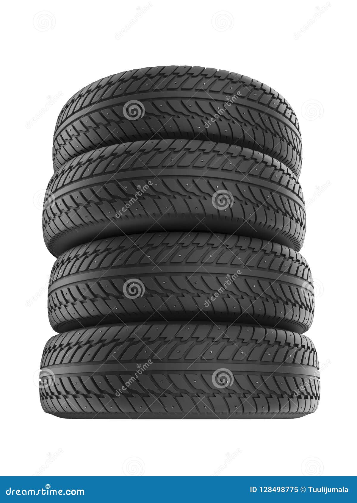 Stack of New Studded Winter Tires Stock Illustration - Illustration of ...
