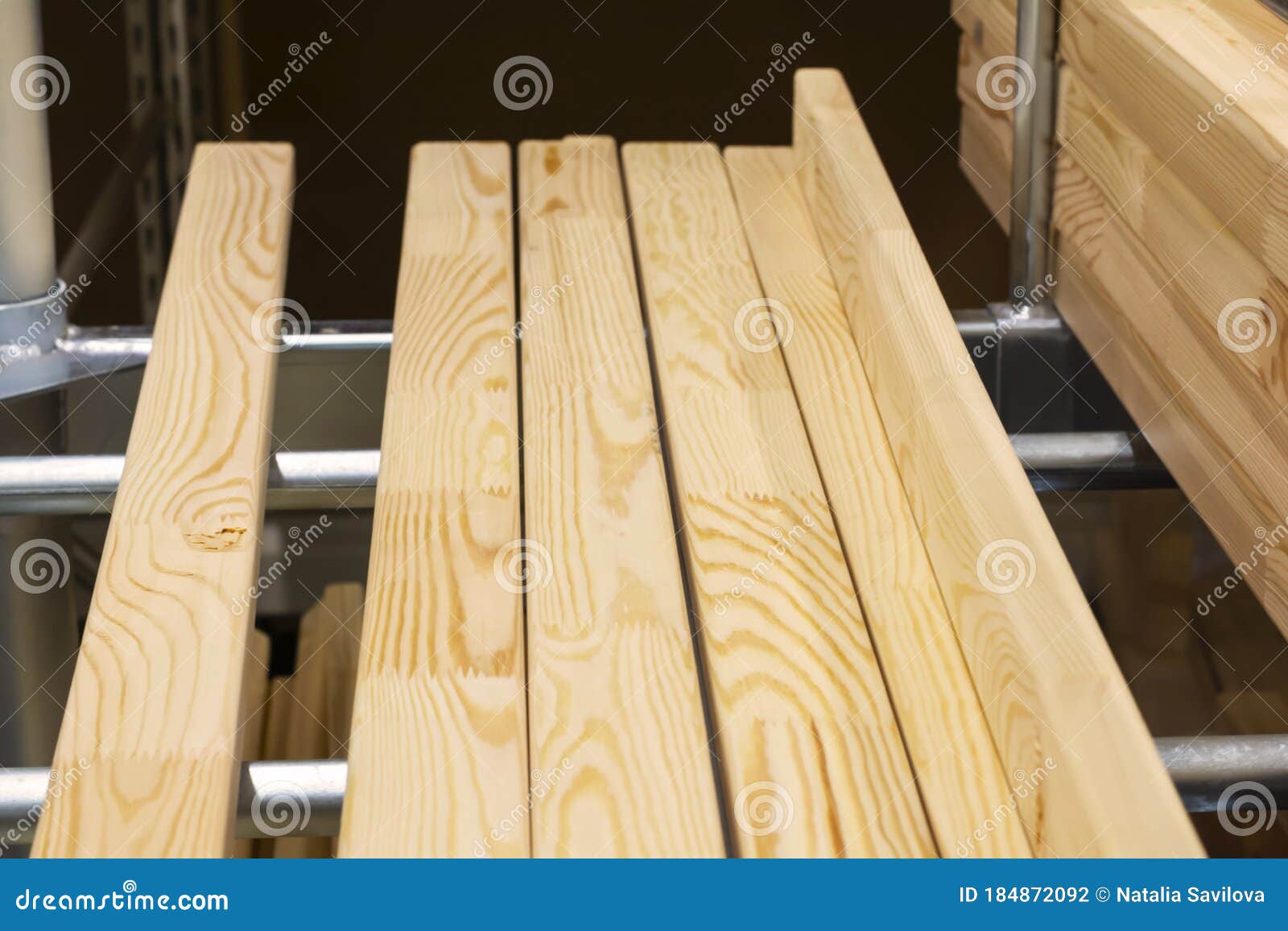 A Stack of New Wood Panels in a Hardware Store. Stock Photo - Image of ...