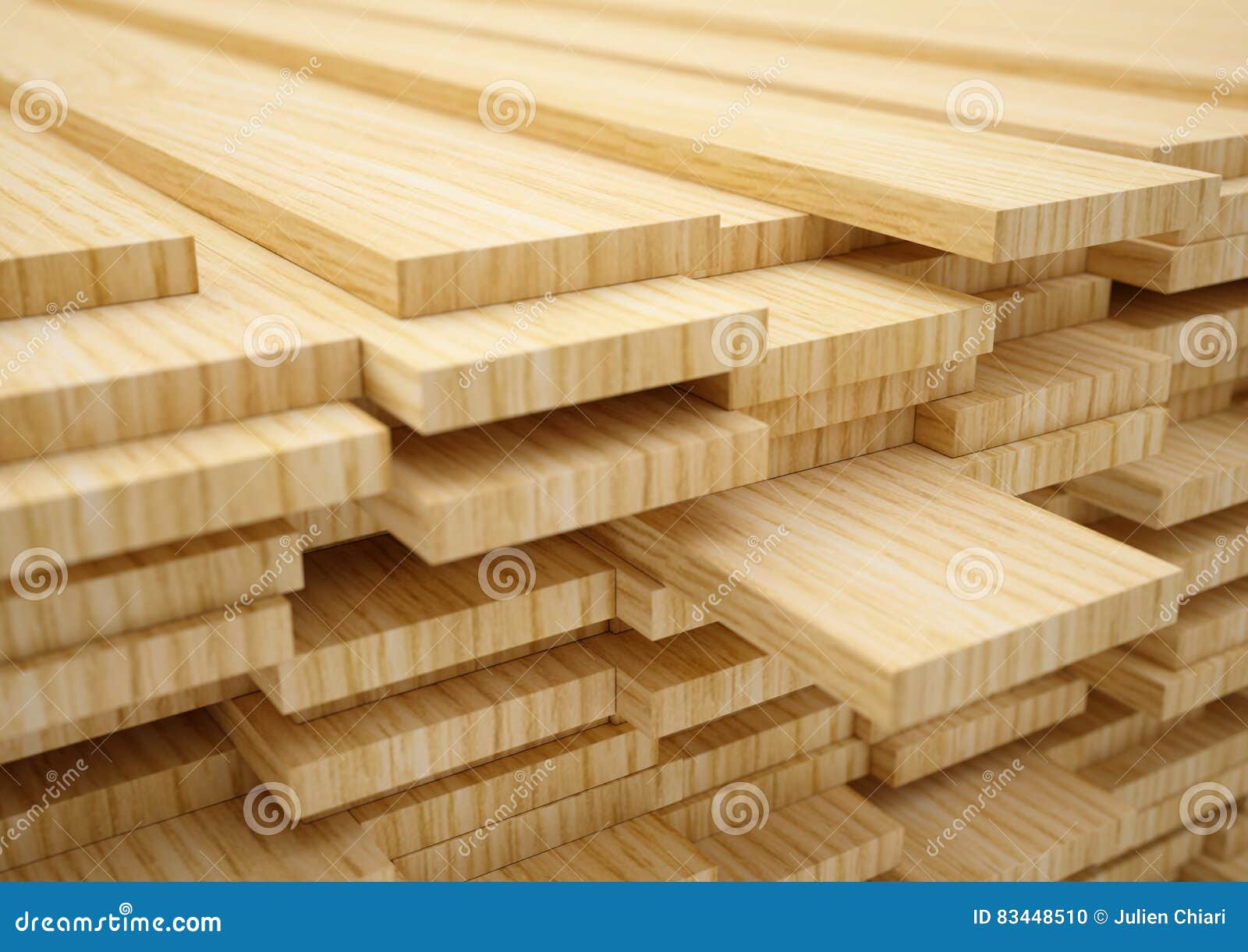 Stack of new wooden planks stock illustration. Illustration of group ...