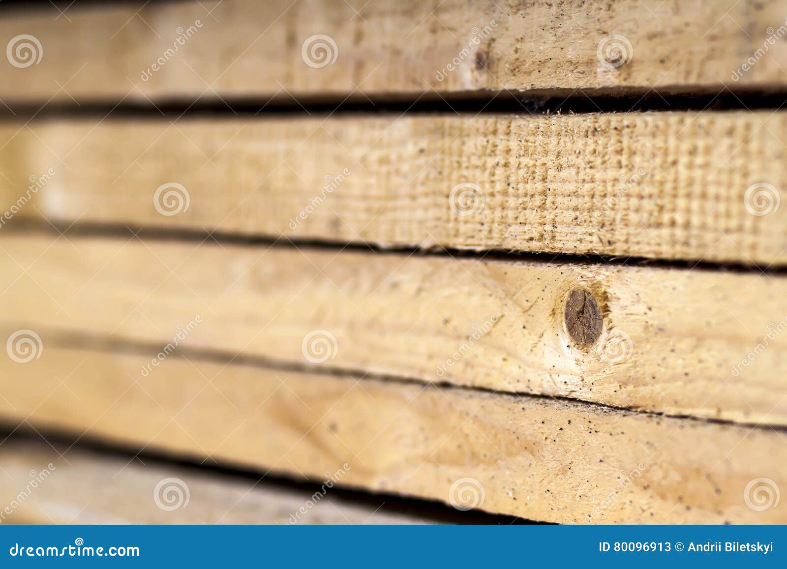 Stack of New Wooden Studs at the Lumber Yard. Wood Timber Construction ...