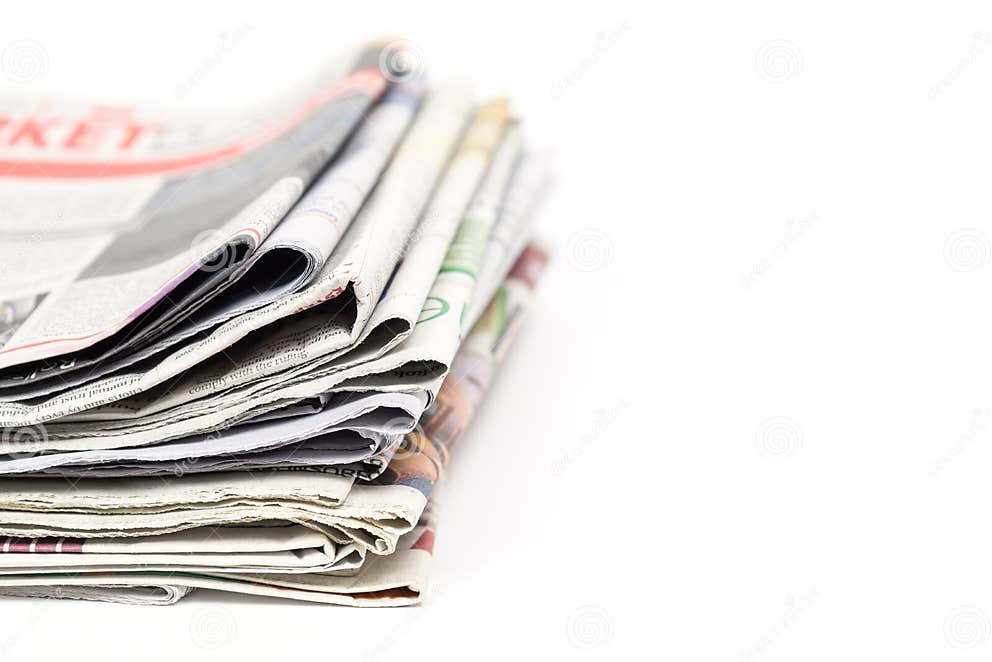 Stack of newspaper stock image. Image of stack, reporter - 74574209