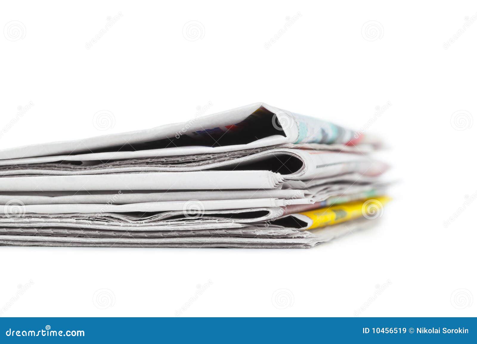 Stack of newspapers stock image. Image of media, magazine - 10456519