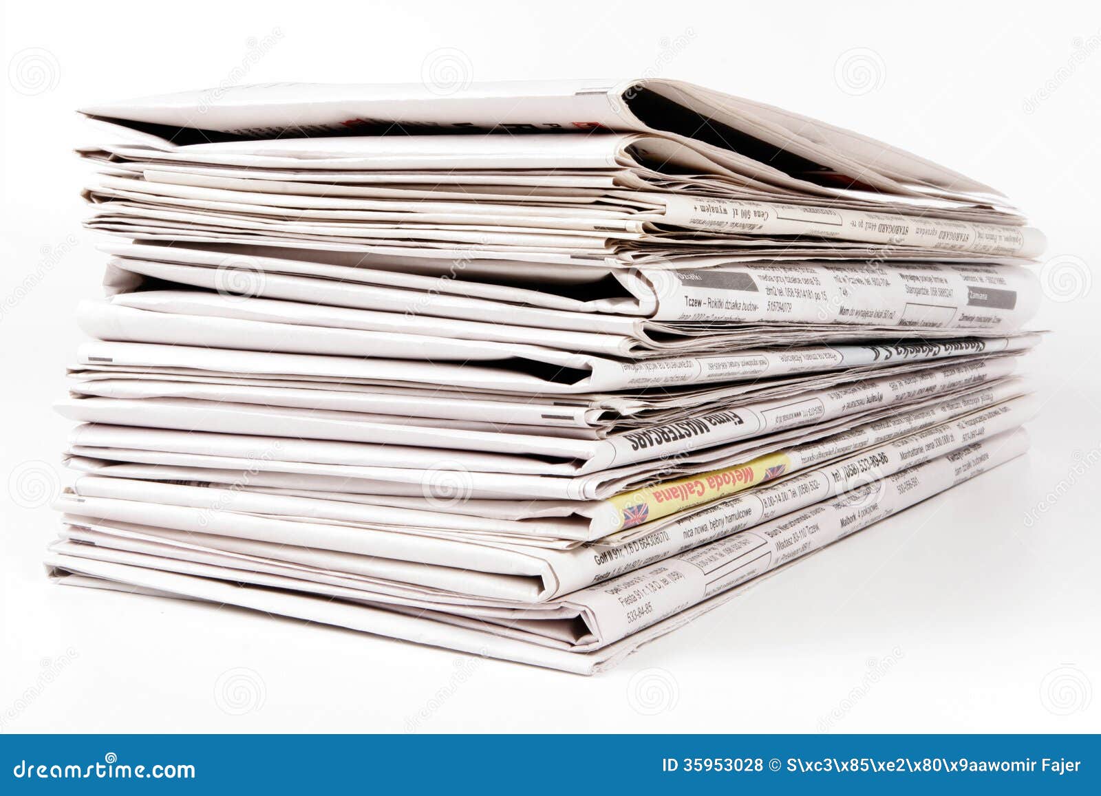 Stack of newspapers stock photo. Image of journalist - 35953028