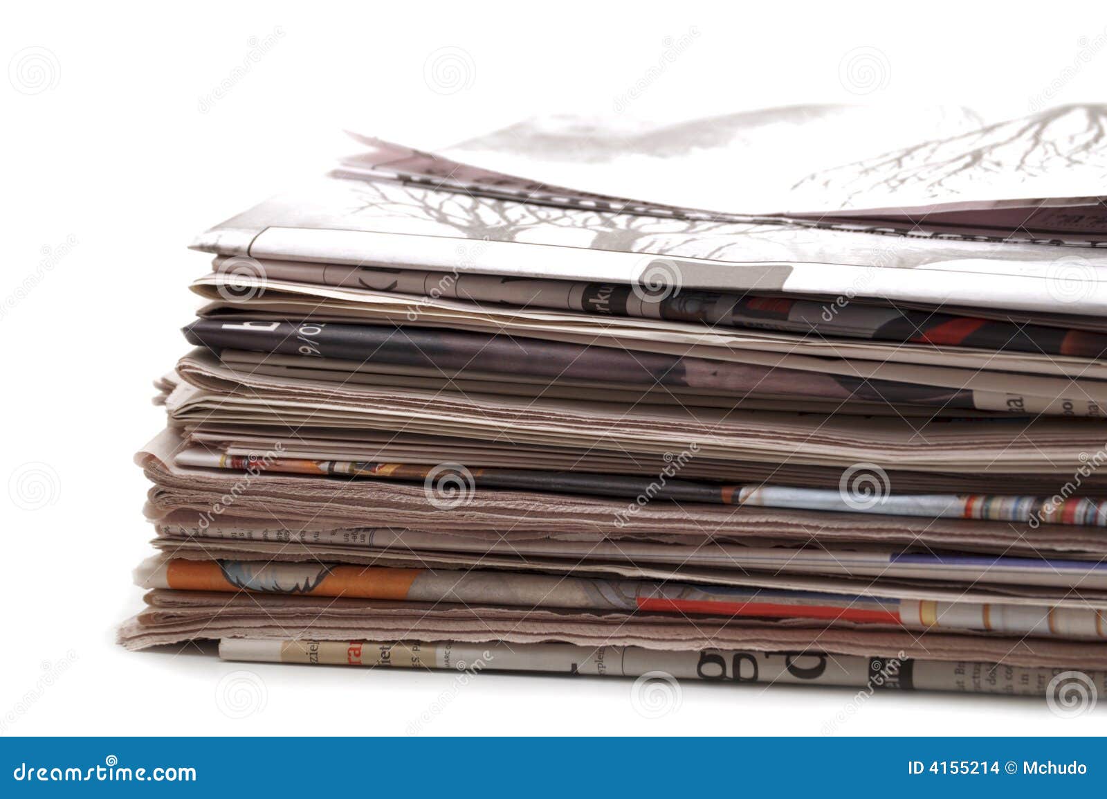 Stack of newspapers stock photo. Image of newspaper, media - 4155214
