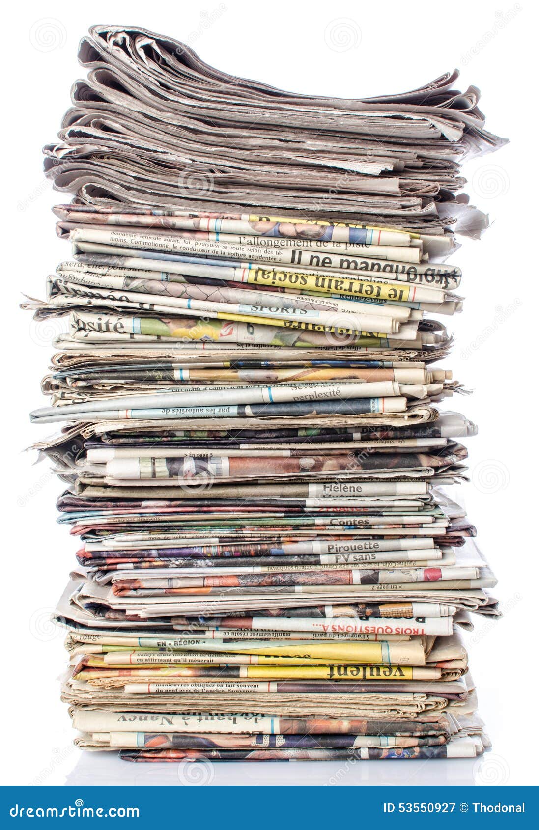 Stack of newspapers stock image. Image of information - 53550927