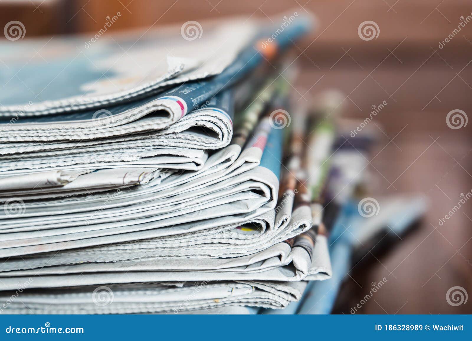 Stack of Newspapers, Journalism Concept Stock Image - Image of column ...