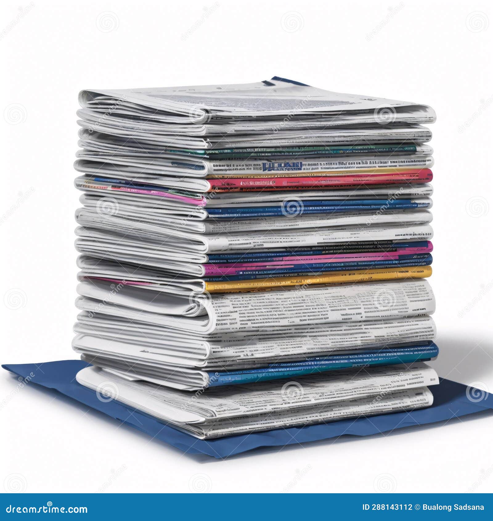 Stack Of Newspapers On The Table In The Morning Light Royalty-Free ...