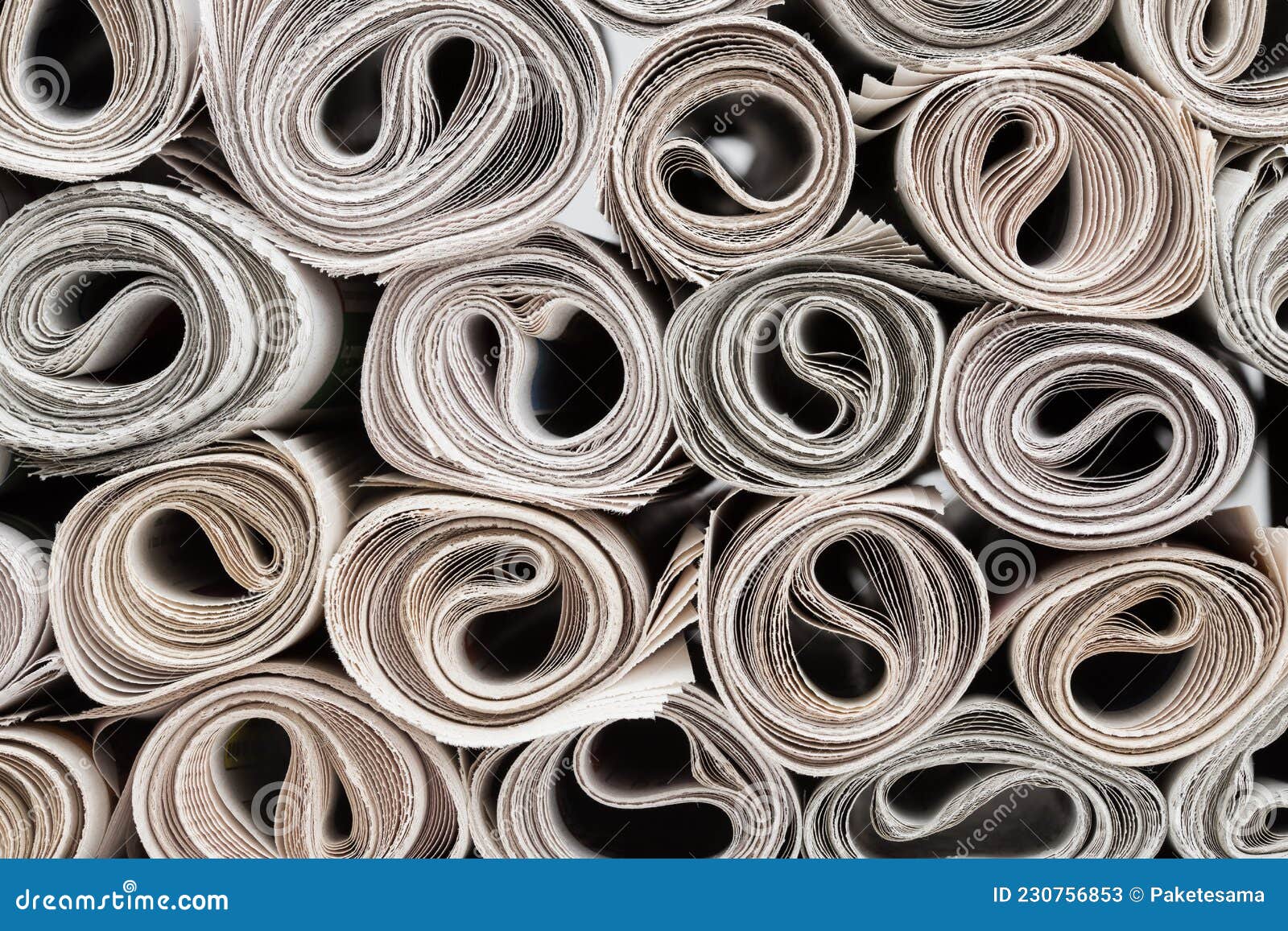 Rolls of newspapers stock image. Image of gazette, press - 230756853