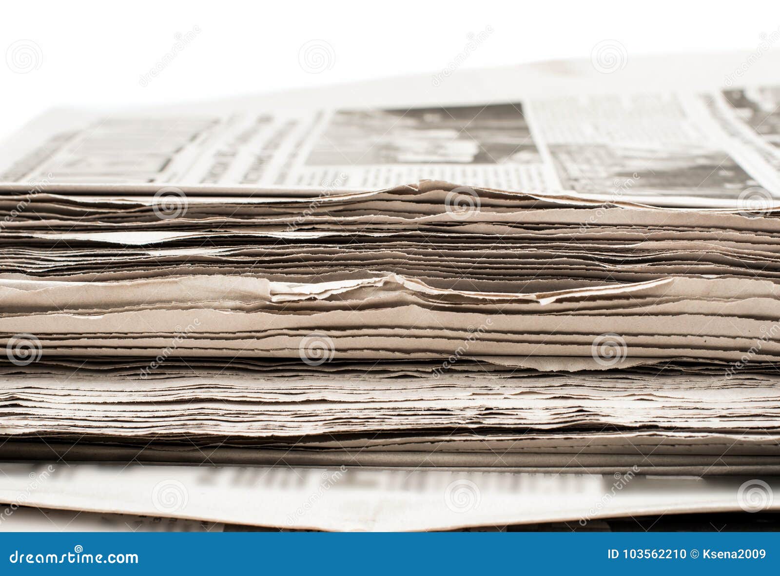 A stack of newspapers stock photo. Image of pile, broadsheets - 103562210