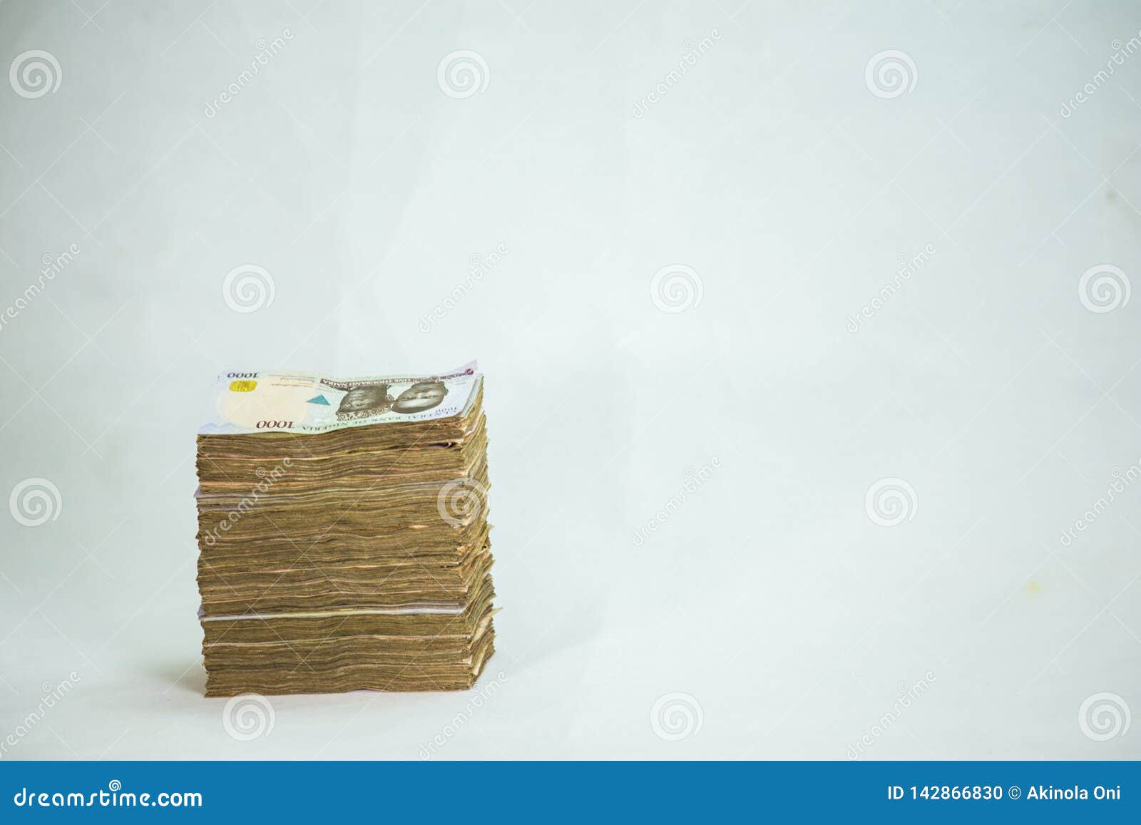 Stack of Nigeria Naira Notes of N1000 Stock Photo - Image of economy ...