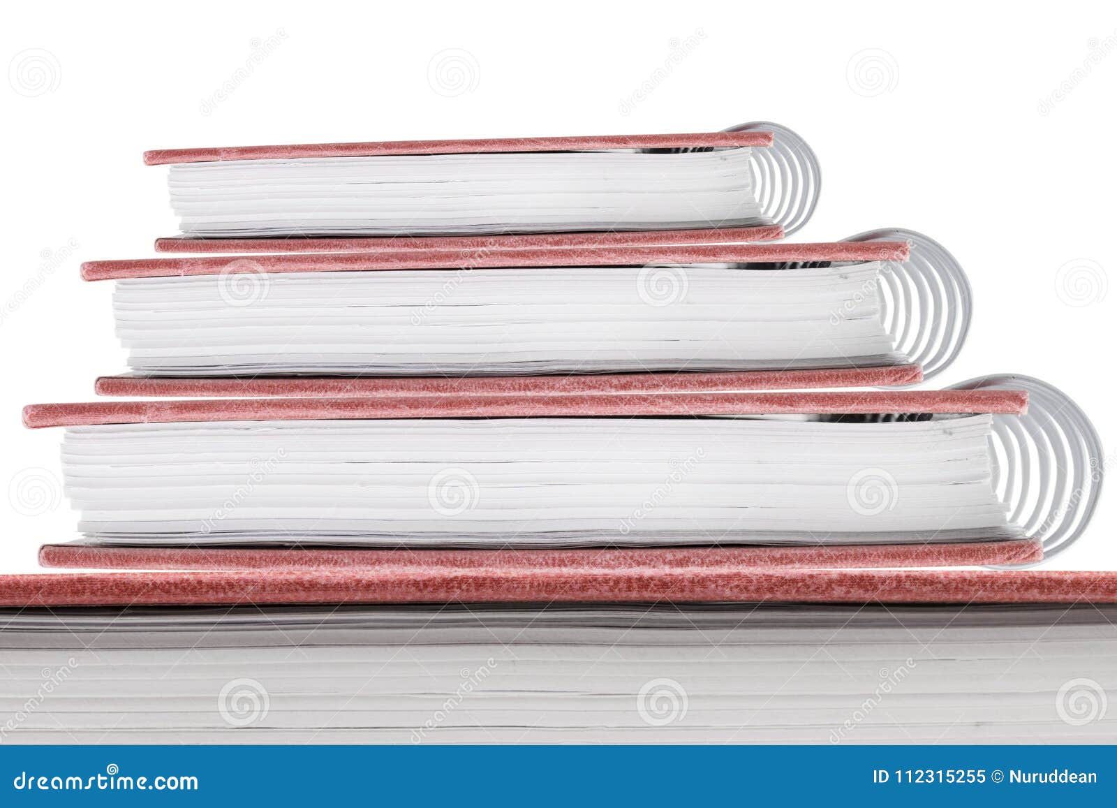 Close-up of Notebook Isolated on White Background Stock Image - Image ...