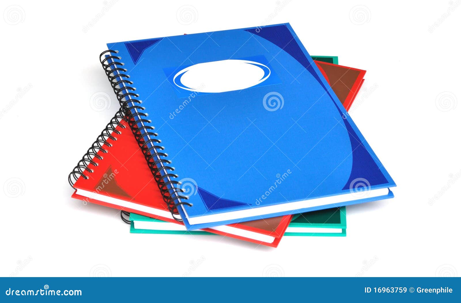 Stack of notebooks stock image. Image of name, border - 16963759