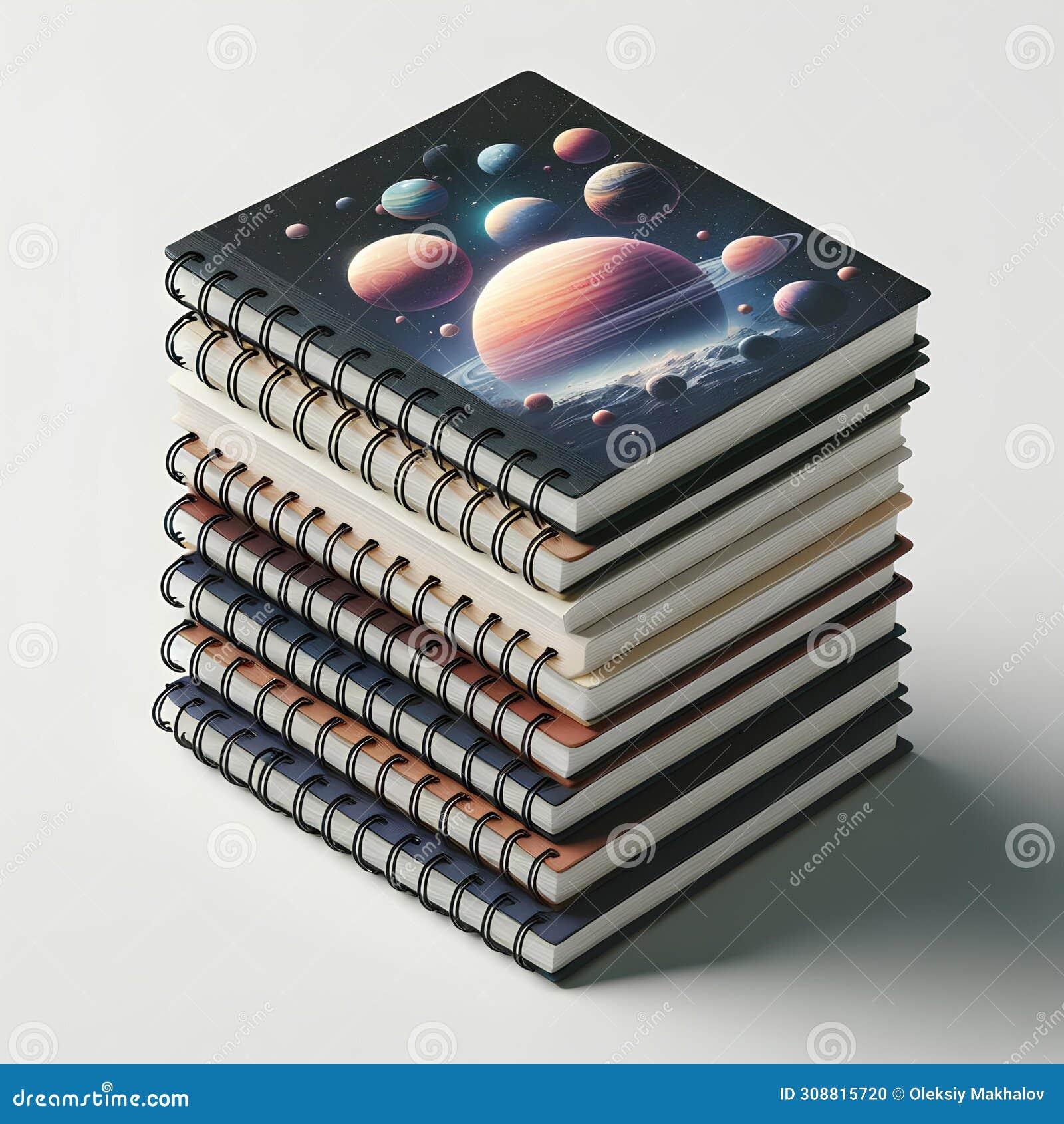Stack of Notebooks Isolated on White Background Stock Illustration ... Stack of Notebooks Isolated on White Background Stock Illustration ...